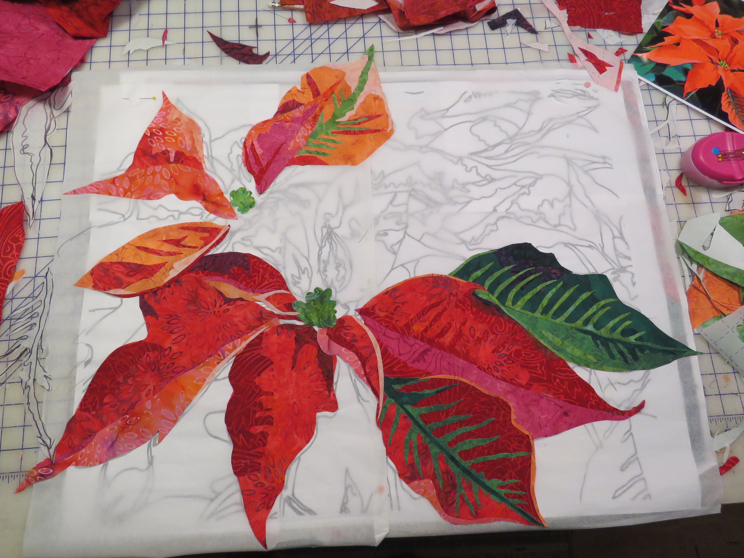 Poinsettia Pattern by Melinda Bula - Etsy