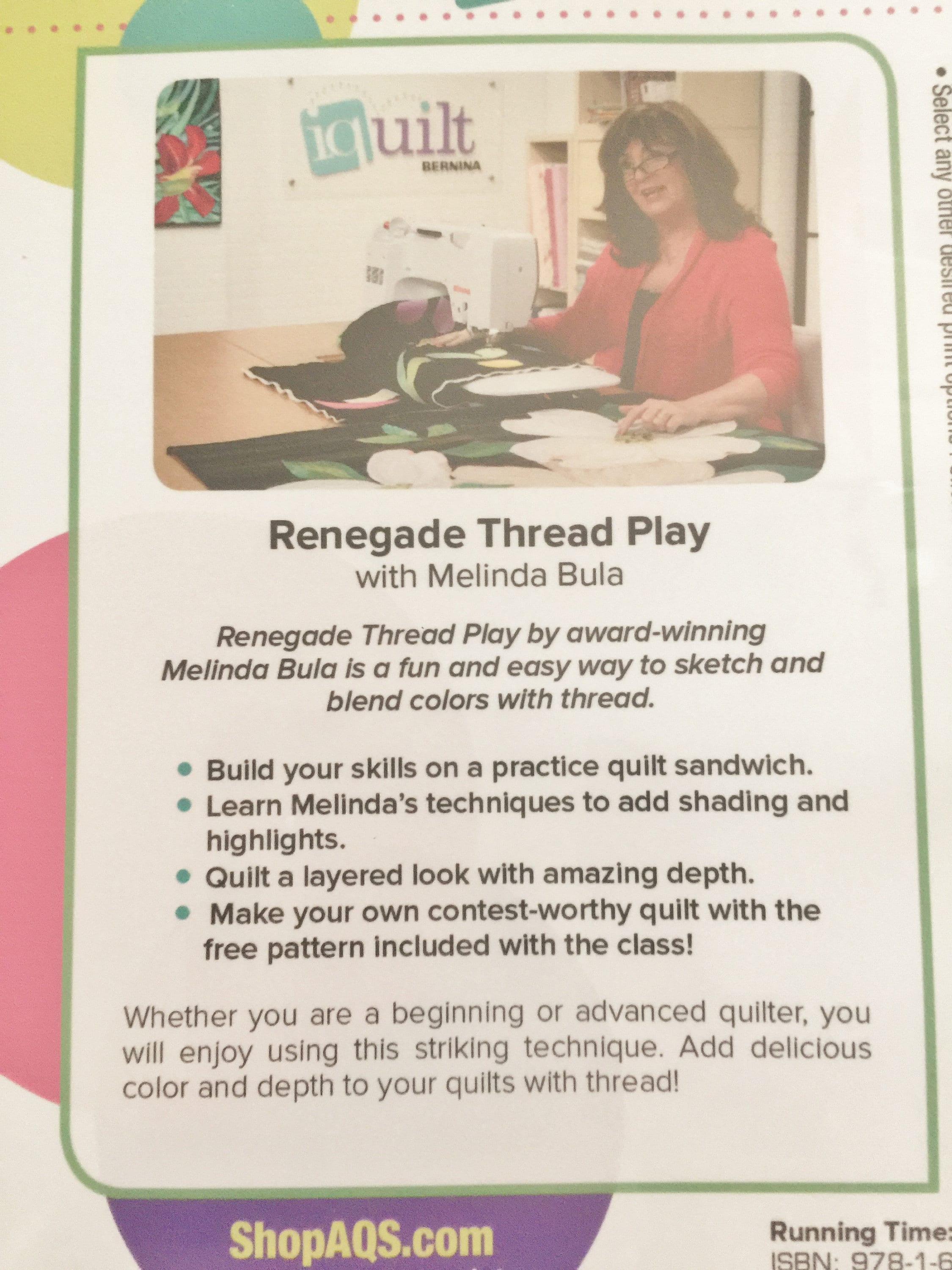 Renegade Thread Play With Melinda Bula DVD by American Quilter's ...