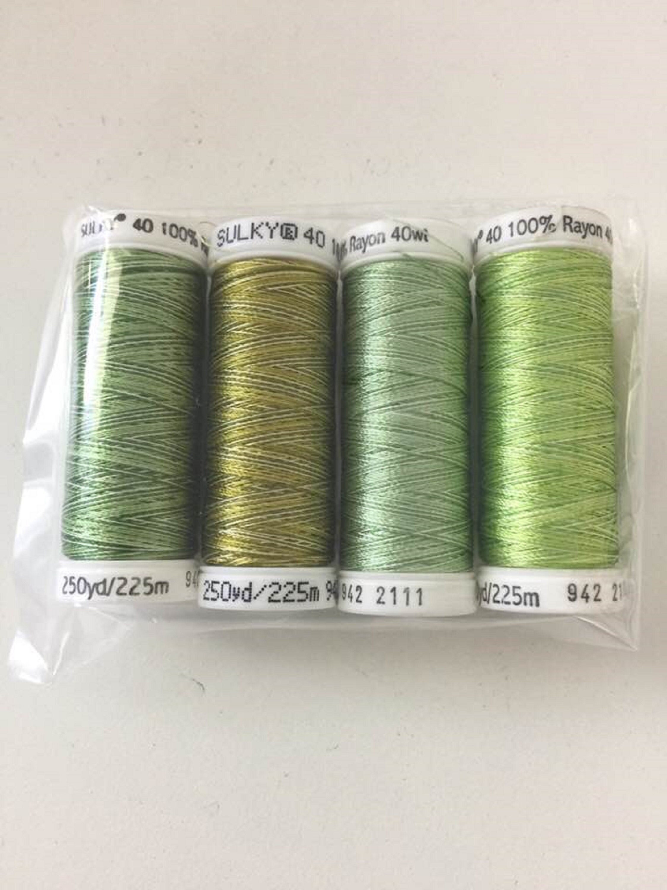 Variegated Greens Sulky 40-weight Thread Pack From Melinda - Etsy