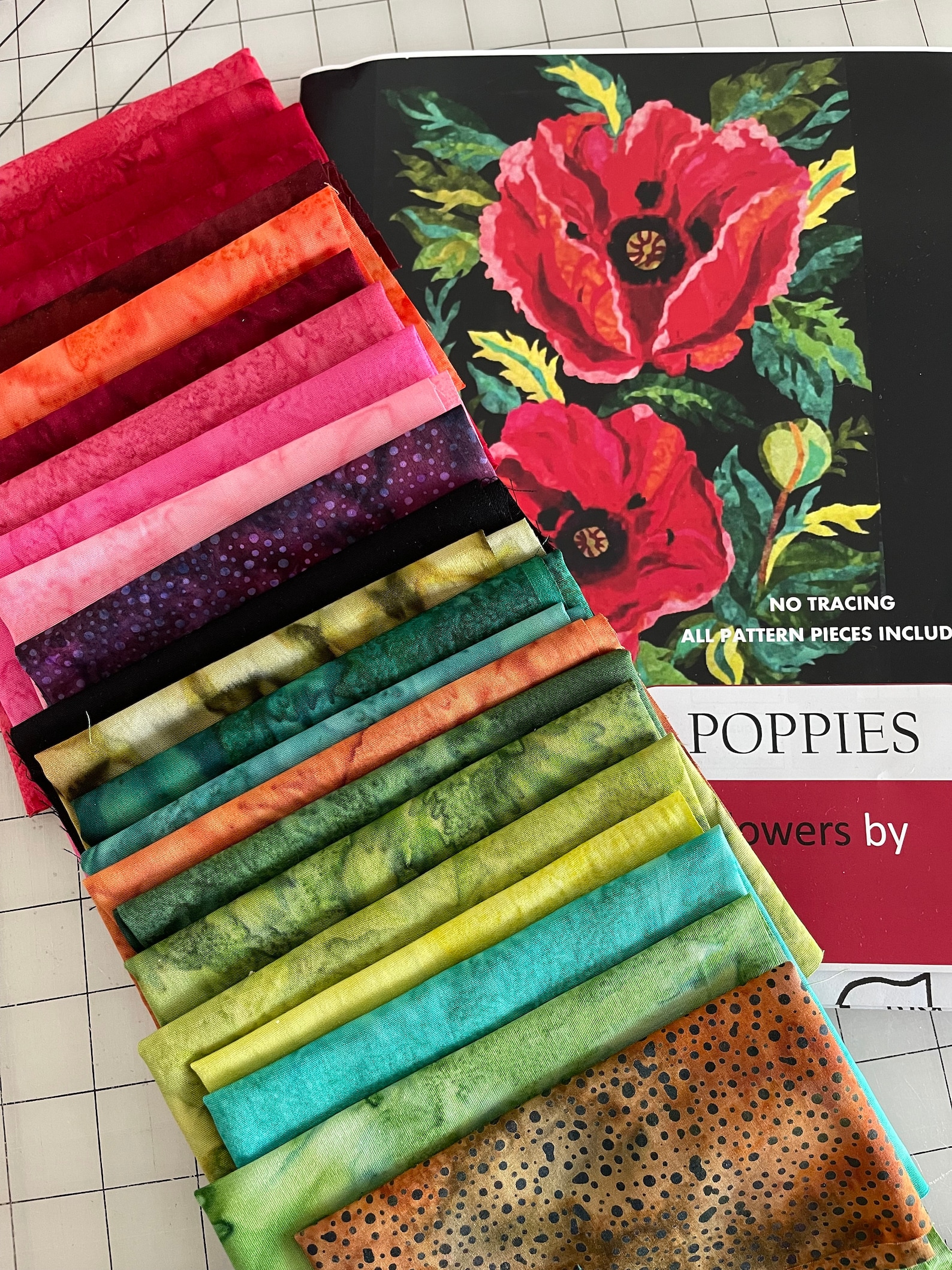 Poppies Fabric Kit With Pattern by Melinda Bula Designs - Etsy