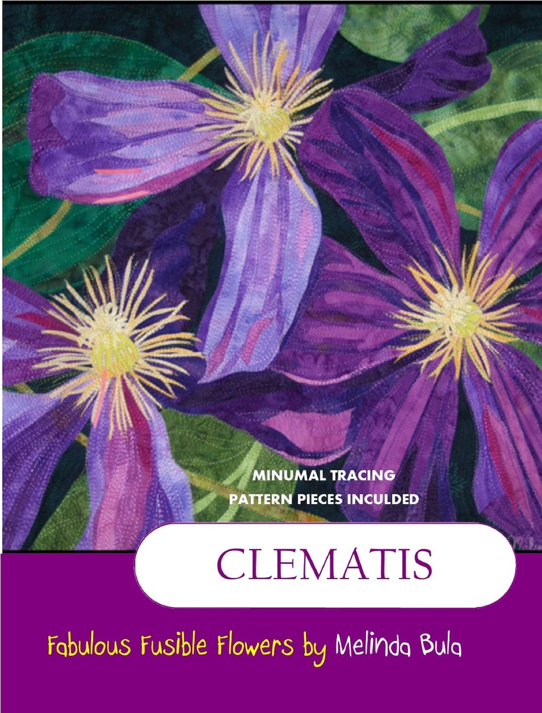Clematis Pattern - Fabulous Fusible Flowers by Melinda Bula Designs - Etsy