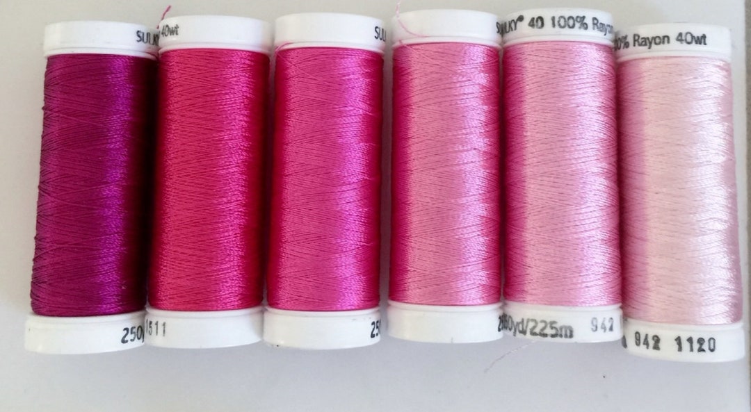 Pink Sulky 40-weight Thread Pack From Melinda Bula Designs - Etsy
