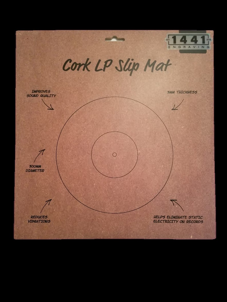Custom Turntable Slipmat Anti-static Cork Mat - 1/8" Thick Vinyl Record ...