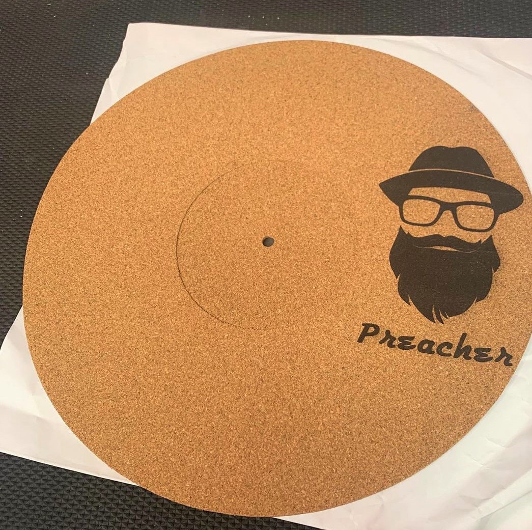 Custom Turntable Slipmat Anti-static Cork Mat - 1/8" Thick Vinyl Record ...