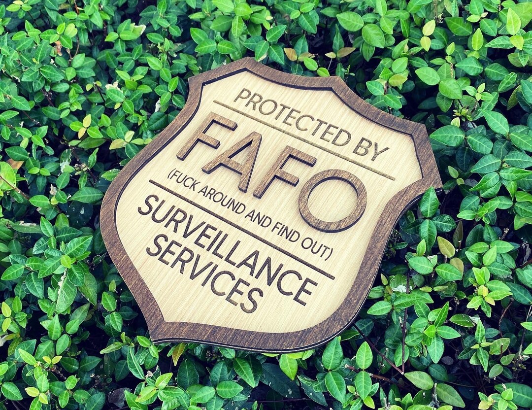 FAFO Security Sign - Etsy