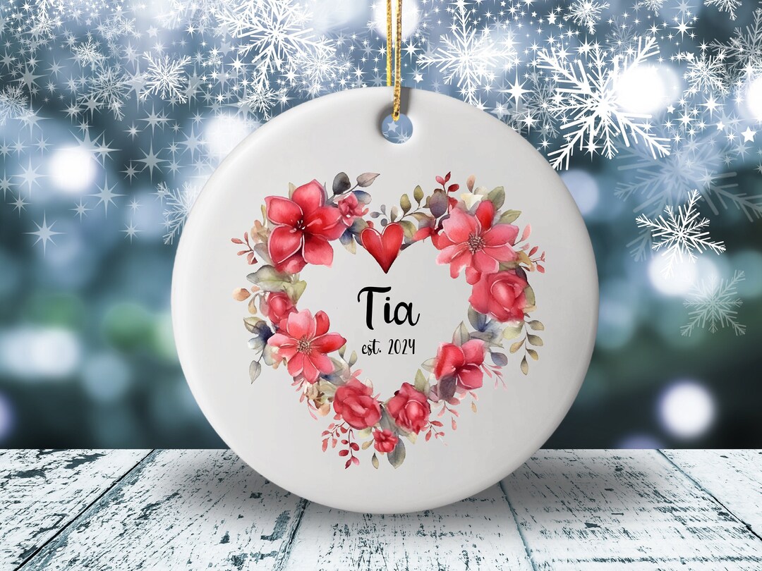 Tia Est. 2024 Ornament, New Tia Gifts for Women, Tia Established 2024 ...
