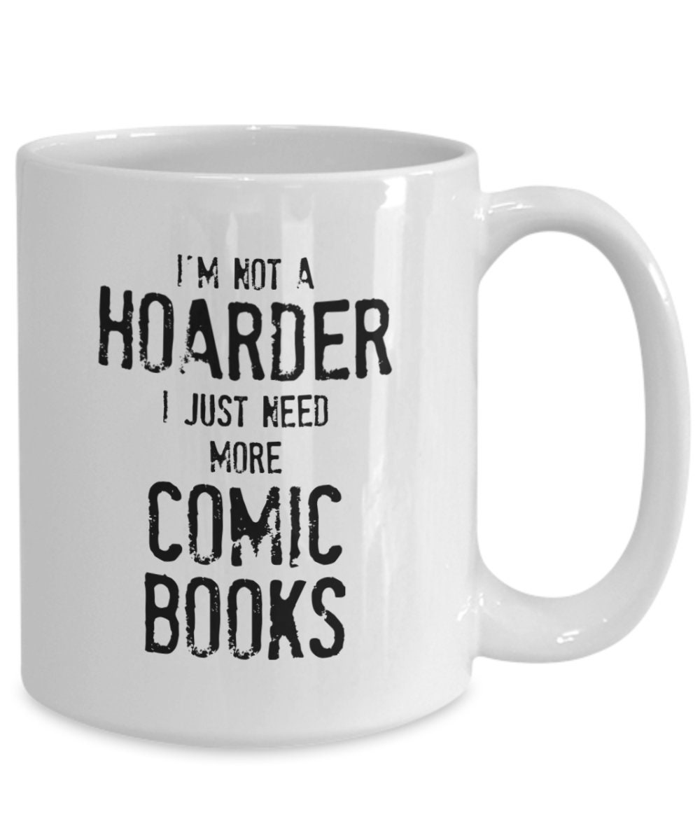 Comic Book Collector Mug, Comic Book Collector Gifts, Funny Comic Book ...