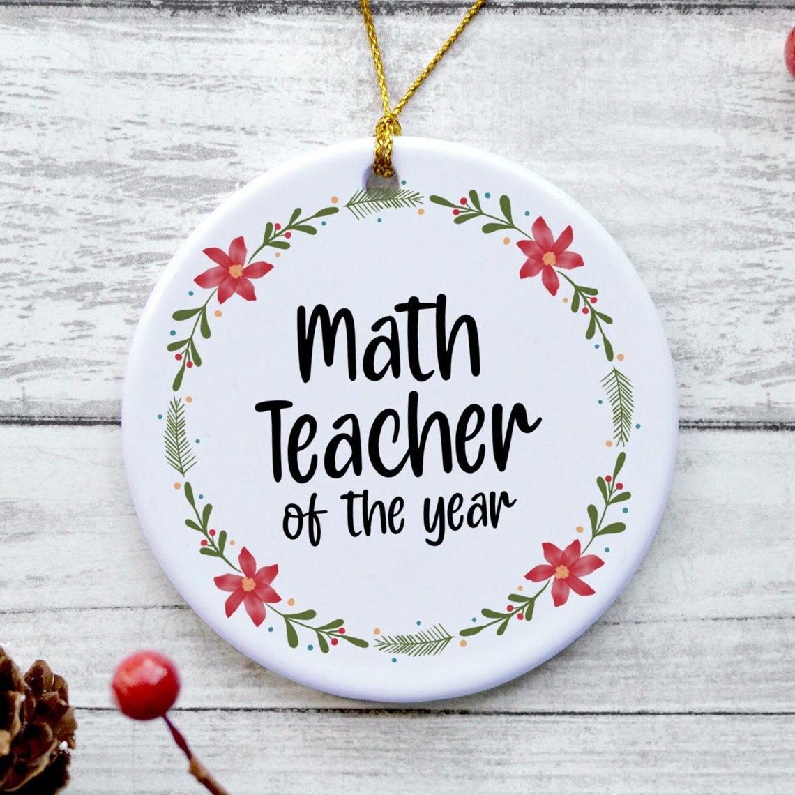 Math Teacher Ornament, Math Teacher Gifts for Women, Math Teacher ...