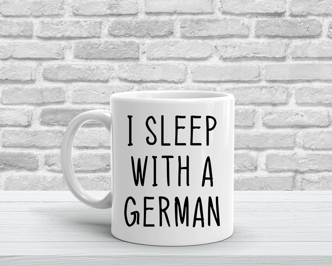 German Coffee Mug for Wife Husband, Funny German Gift Ideas - I Sleep ...