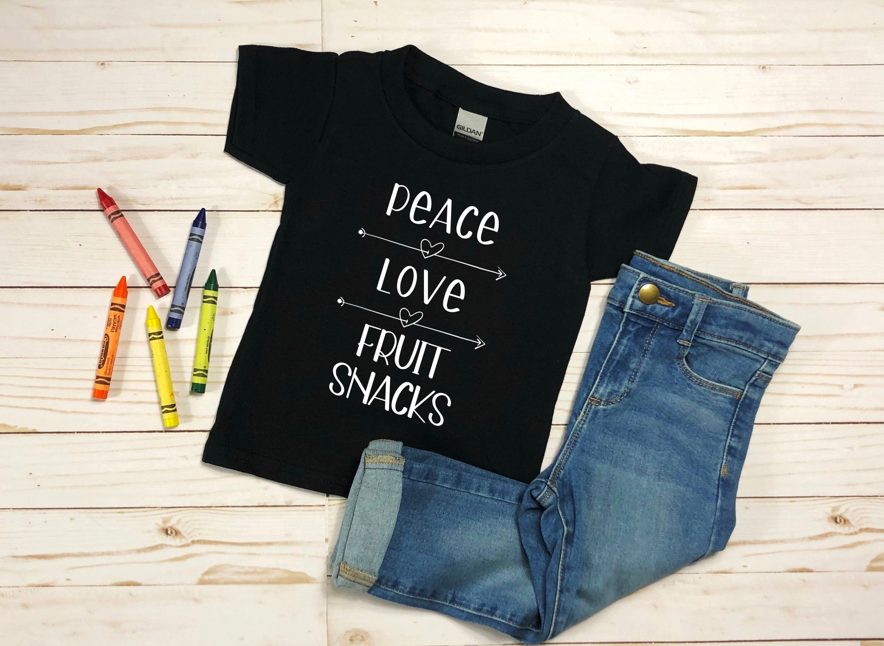 Funny Toddler Shirt, Funny Shirt for Kids Peace, Love, Fruit Snacks - Etsy