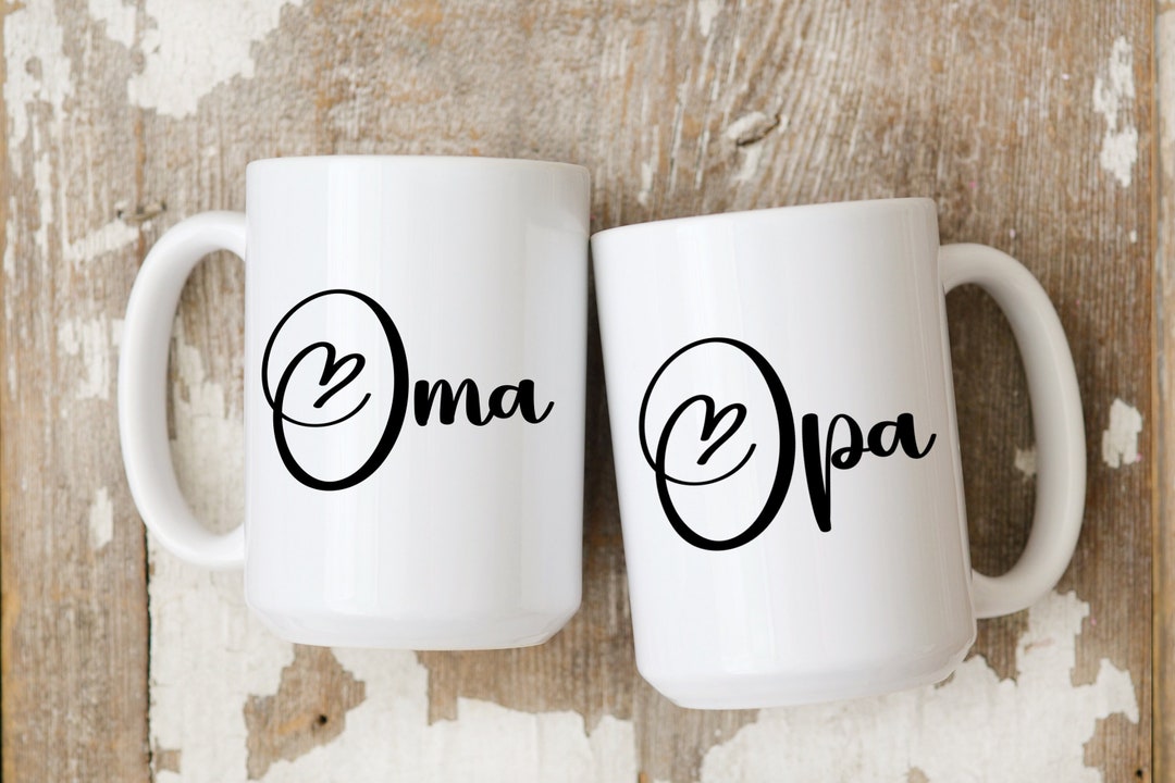 Oma and Opa Mugs, Oma Opa Mug Set, Oma Opa Coffee Mug Set, Oma and Opa ...