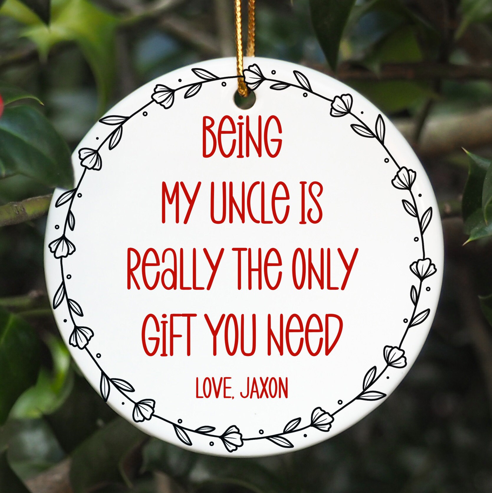 Personalized Uncle Christmas Ornament Funny Uncle Ornament - Etsy