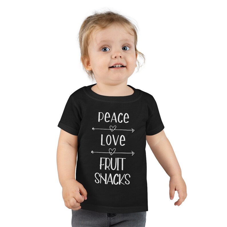 Funny Toddler Shirt, Funny Shirt for Kids Peace, Love, Fruit Snacks - Etsy