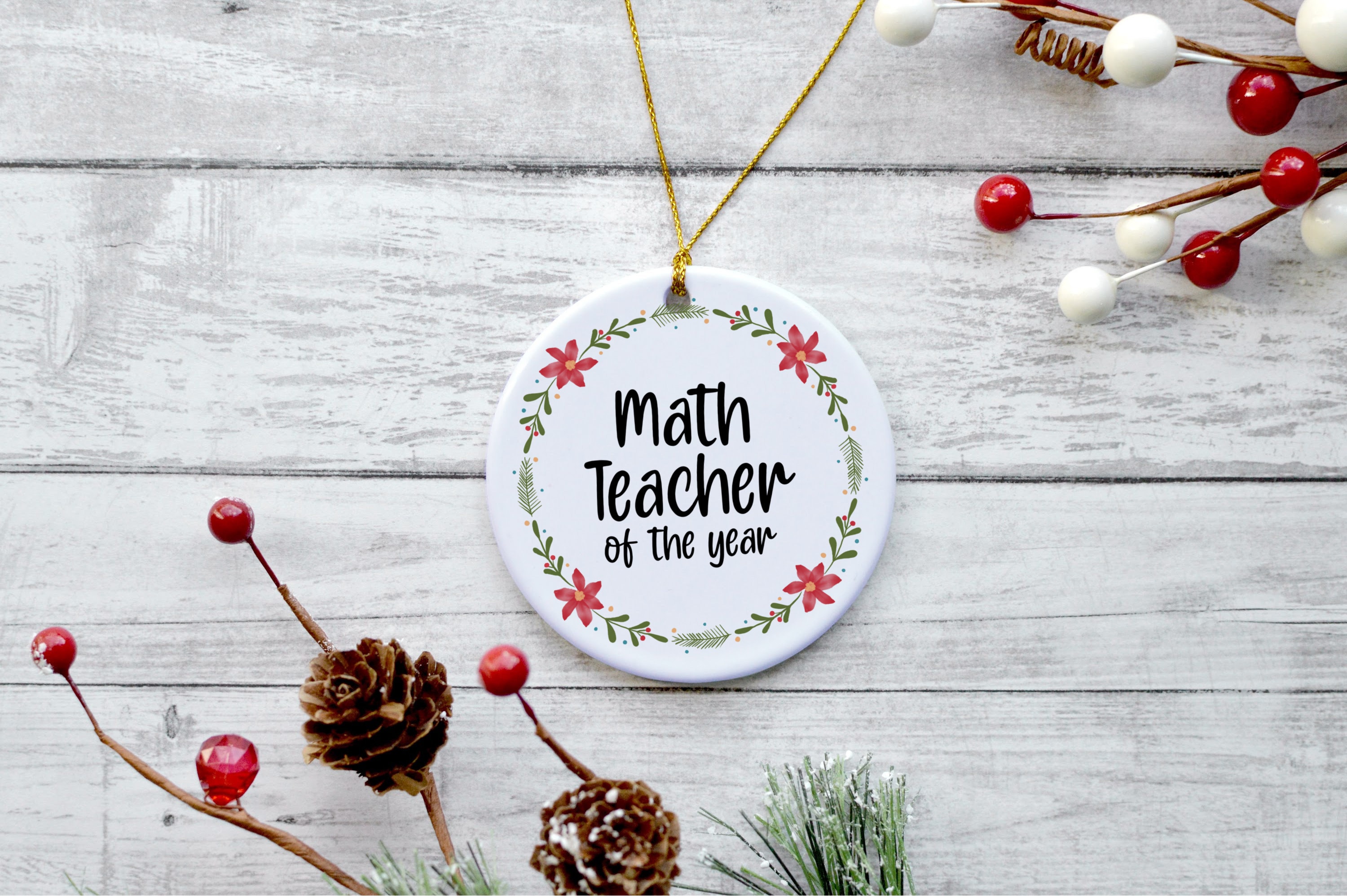 Math Teacher Ornament, Math Teacher Gifts for Women, Math Teacher ...