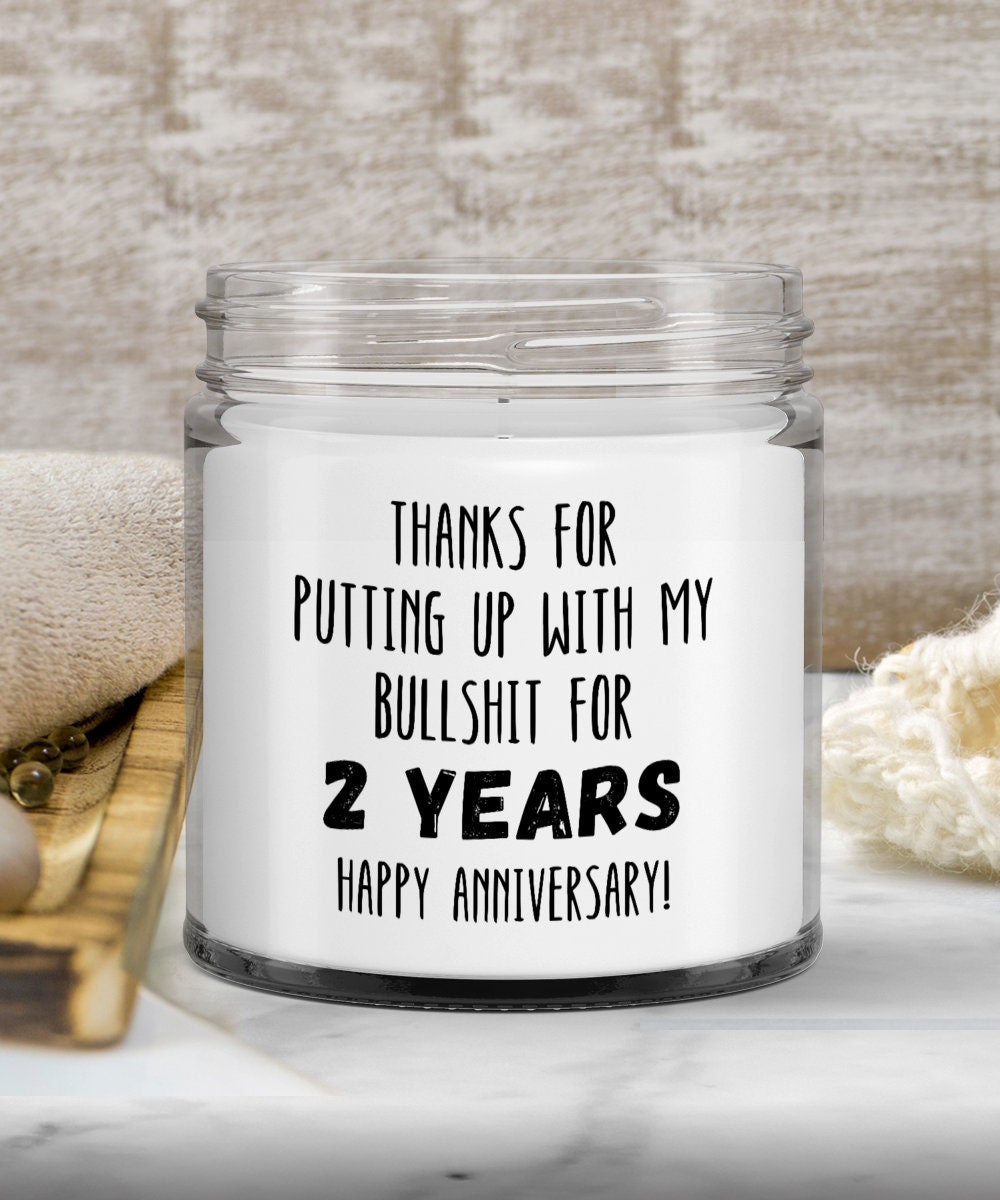 2nd Year Anniversary Candle Two Yr Second Thanks for - Etsy UK