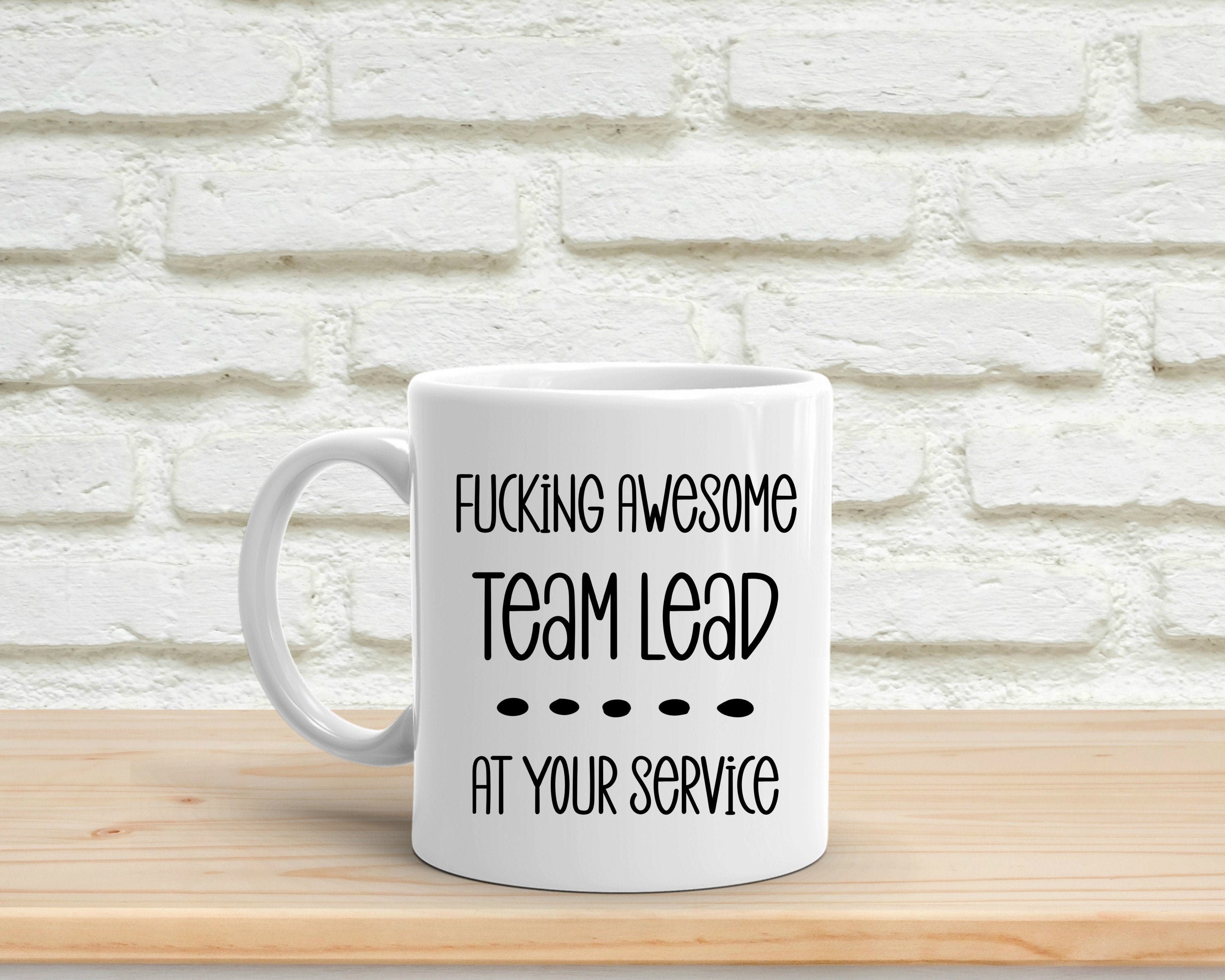 Team Lead Mug Funny Team Lead Gift Ideas Fucking Awesome - Etsy