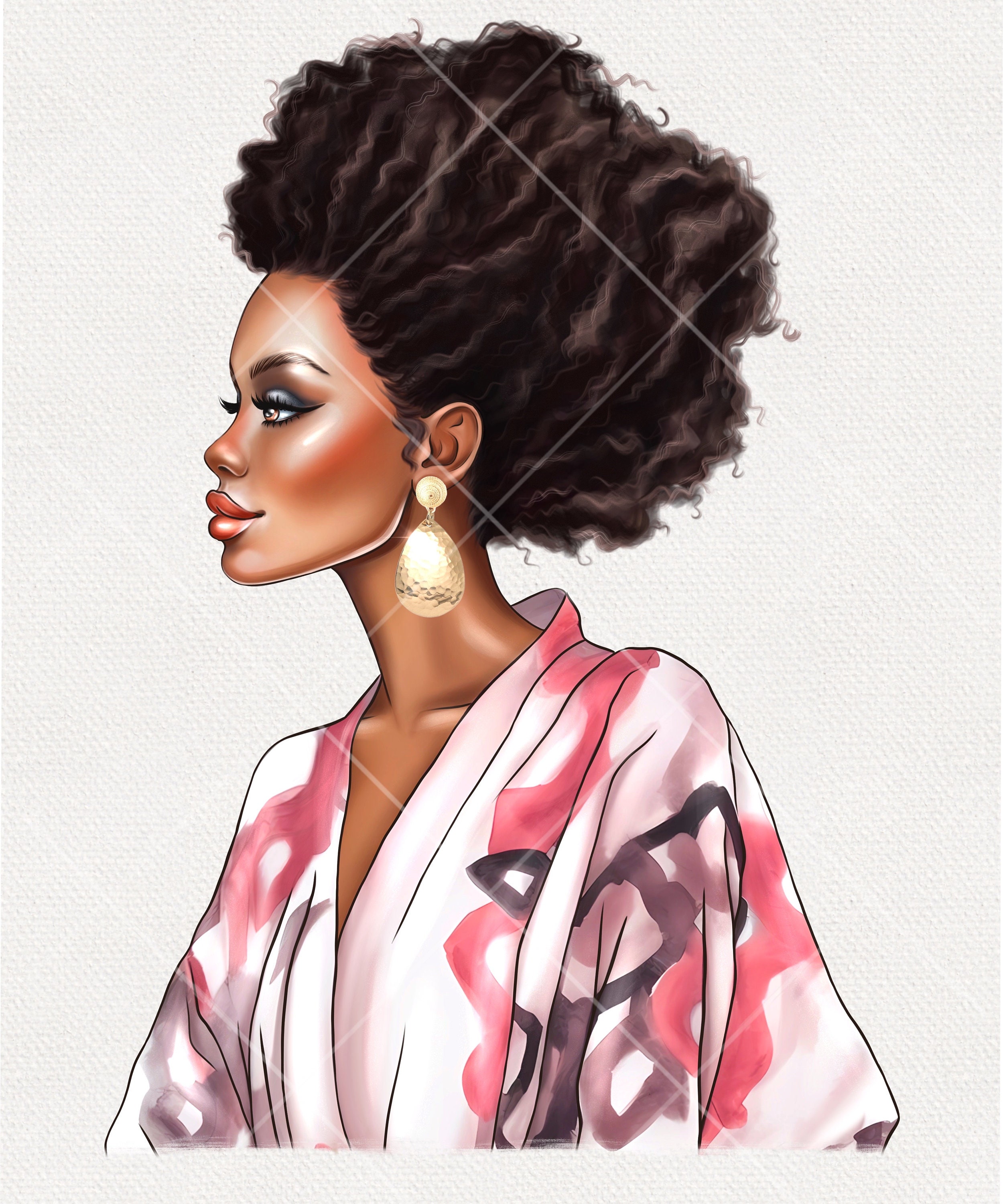 DIGITAL DOWNLOAD Girl Clipart, African Women Clipart Black Girl PNG ...