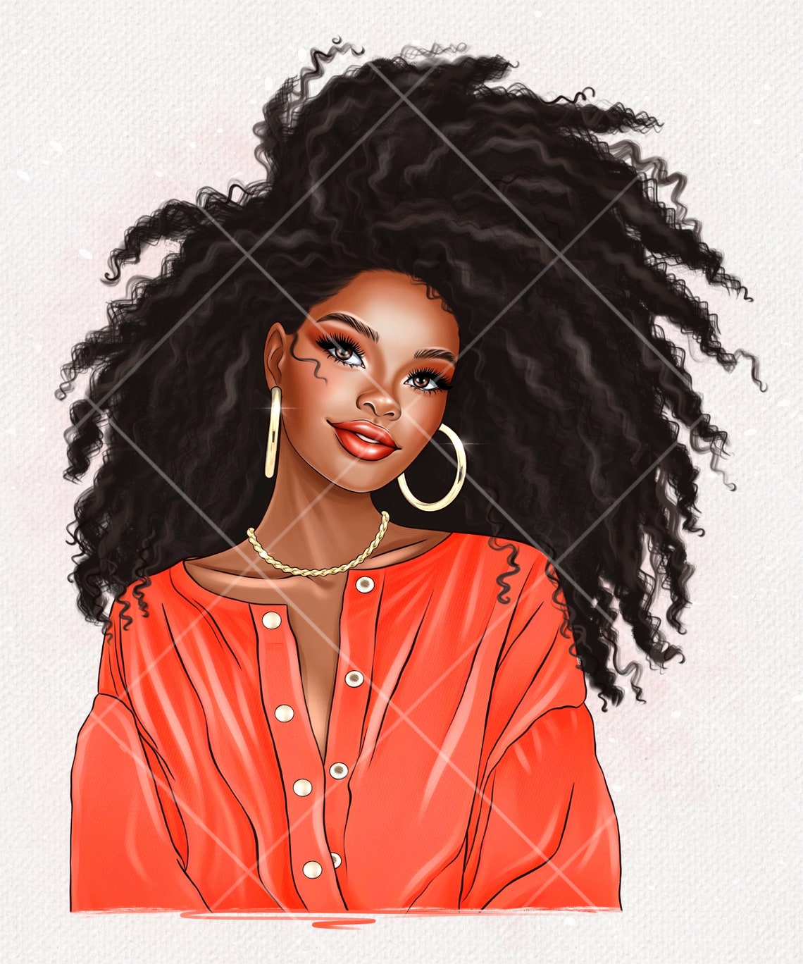 DIGITAL DOWNLOAD Girl Clipart, African Women Clipart Black Girl PNG ...