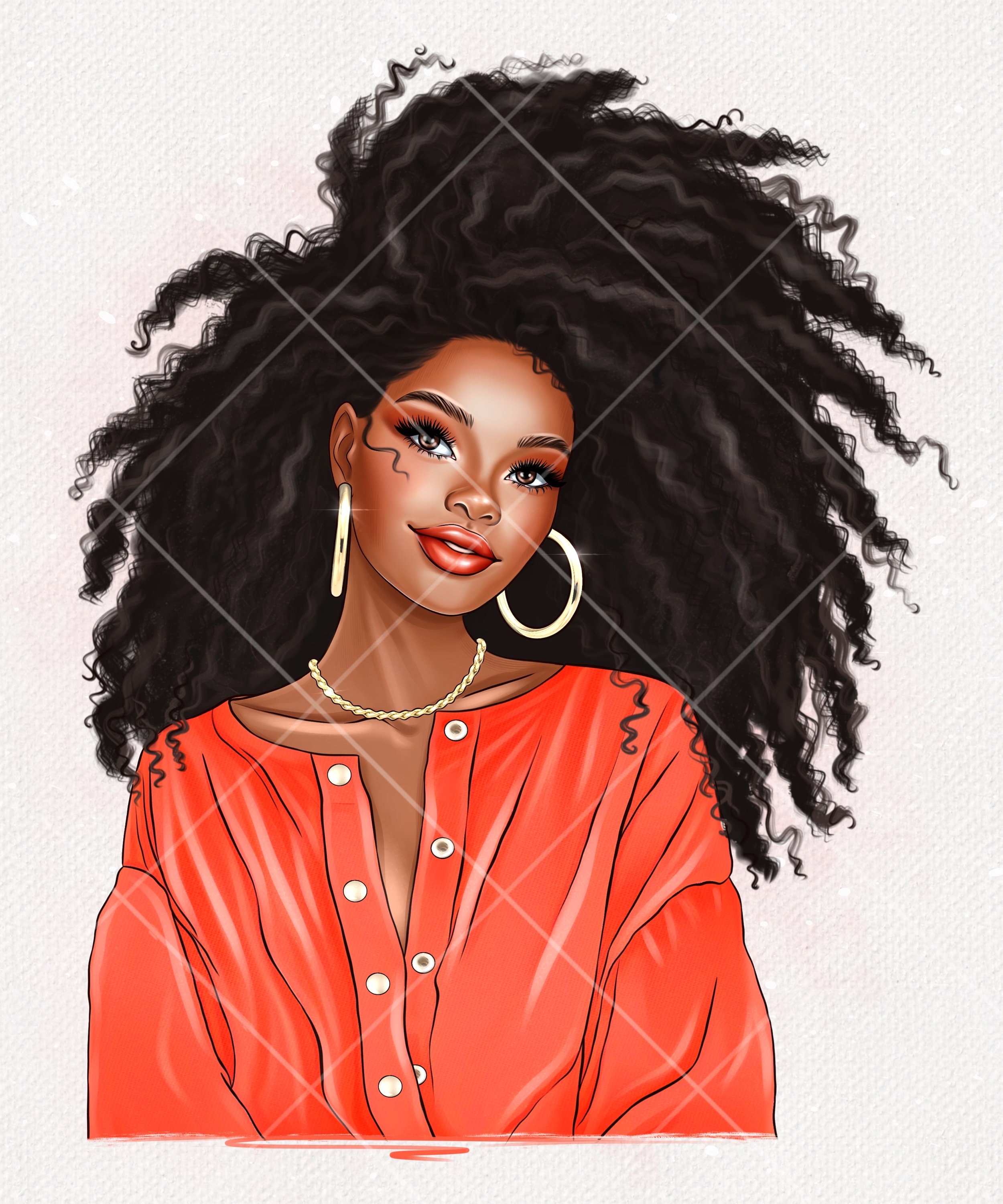 DIGITAL DOWNLOAD Girl Clipart, African Women Clipart Black Girl PNG ...