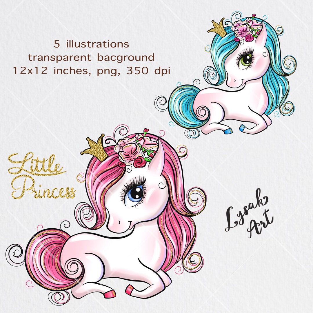 DIGITAL DOWNLOAD Girl Clipart, Cute Unicorn Girl PNG, Digital Download ...