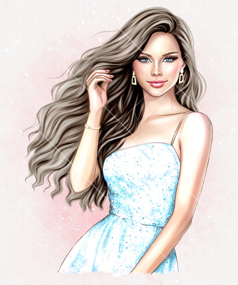 DIGITAL DOWNLOAD Girl Clipart, Cute Girl PNG, Digital Download ...