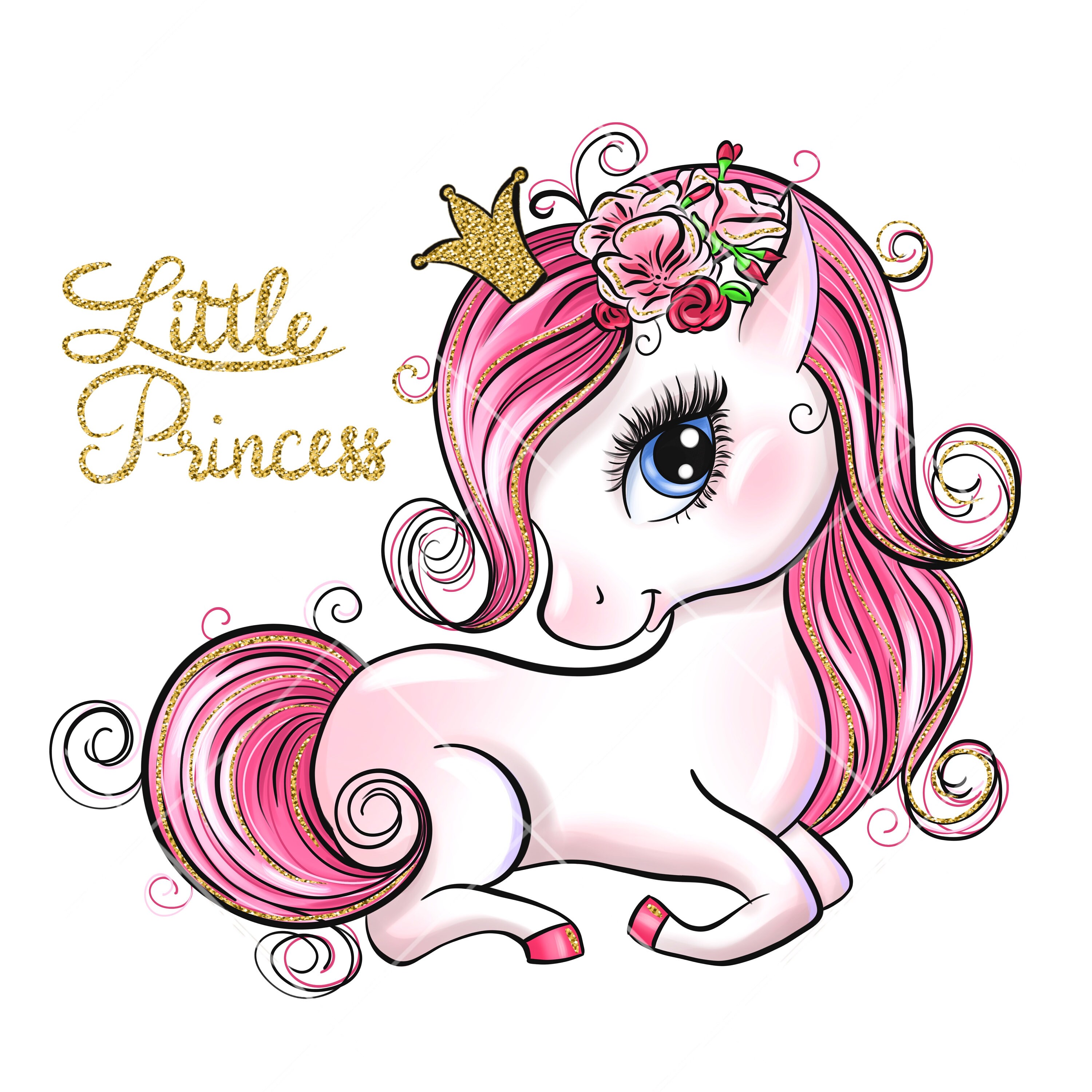 DIGITAL DOWNLOAD Girl Clipart, Cute Unicorn Girl PNG, Digital Download ...