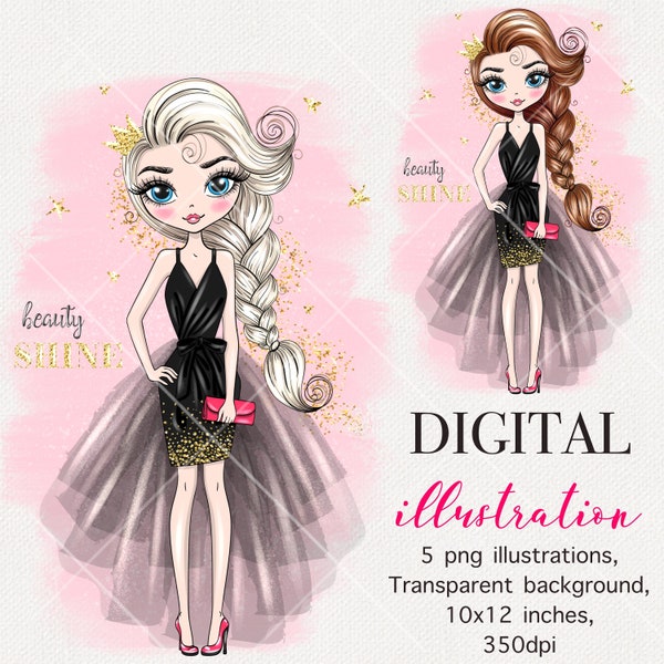 DIGITAL DOWNLOAD Girl Clipart, Cute Girl PNG, Digital Girl With Iphone ...