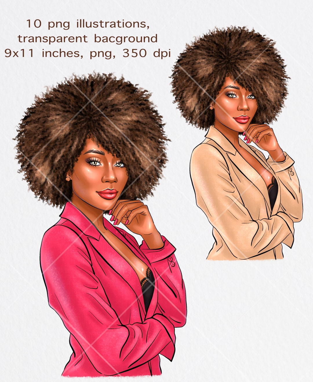 DIGITAL DOWNLOAD Girl Clipart, African Women Clipart, Girl PNG, Digital ...