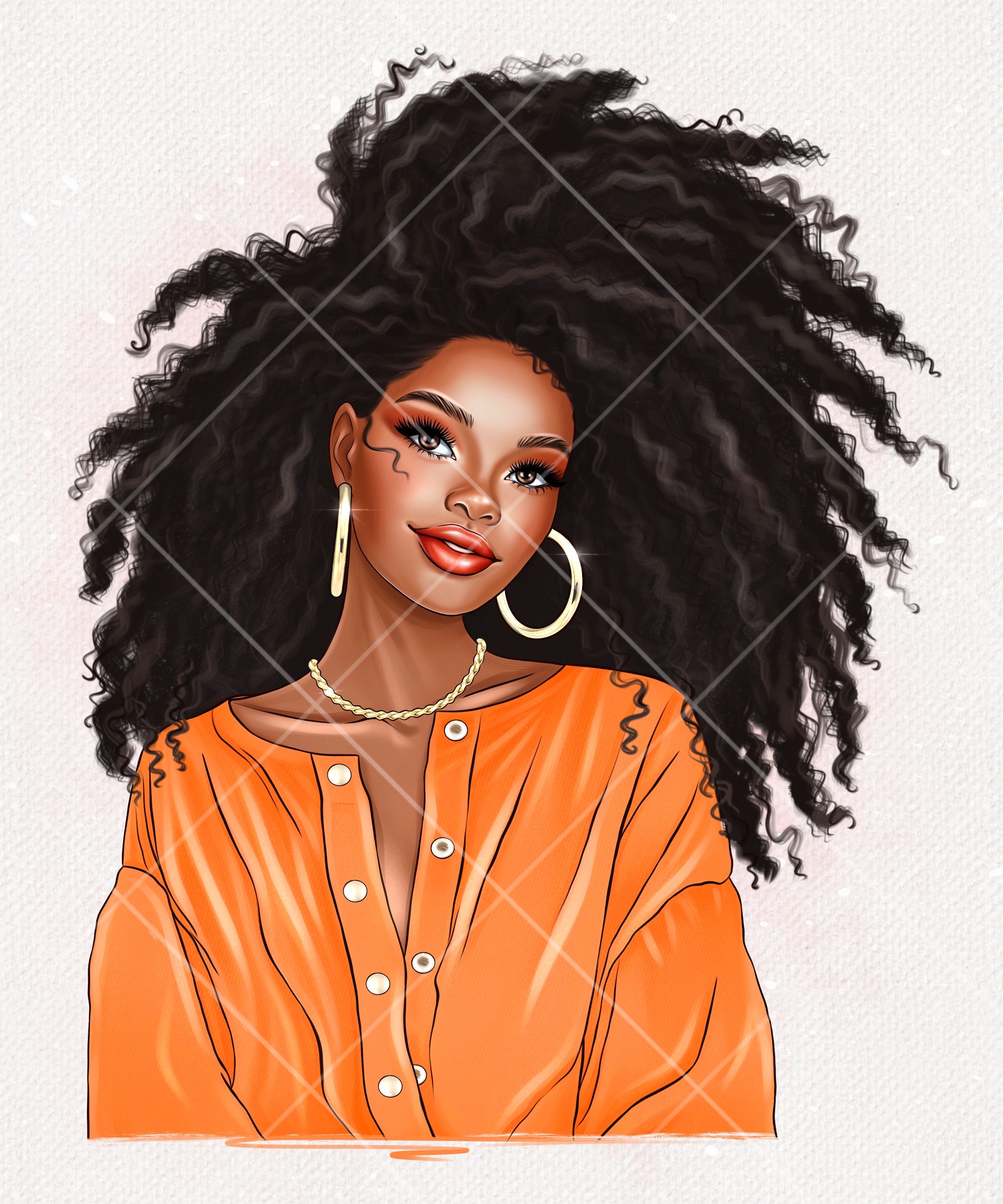 DIGITAL DOWNLOAD Girl Clipart, African Women Clipart Black Girl PNG ...