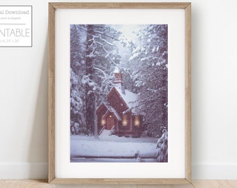 Cozy Winter Cabin Digital Download Print Printable - Etsy