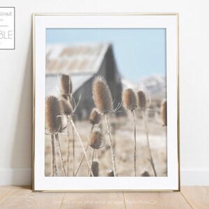 Farmhouse Printable Boho Wall Art Pampas Grass Print Rustic Wall Decor ...