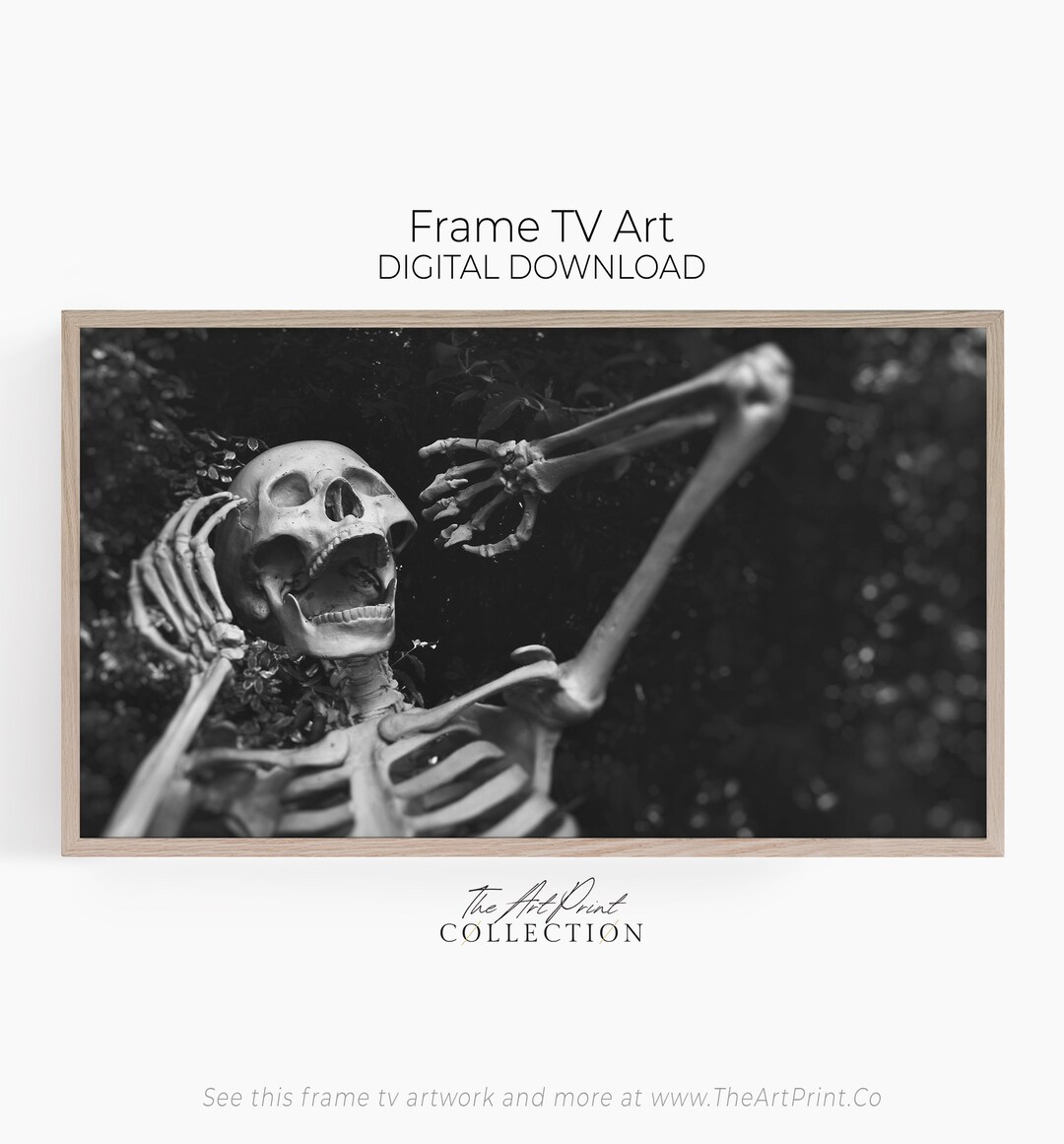 Scary Skeleton Samsung Frame TV Art: Spooky Halloween Decor (digital ...