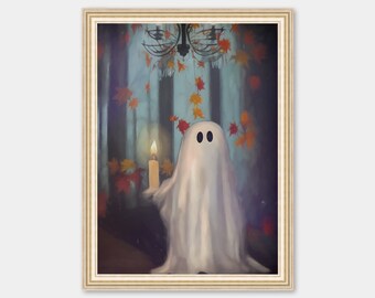 Ghost Wall Art Spooky Printable Vintage Poster Art Poster - Etsy