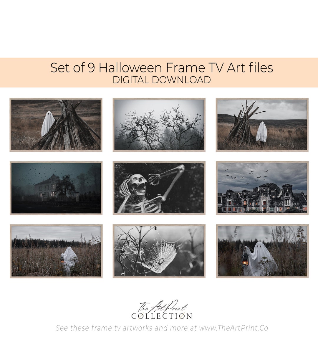 Spooky Halloween Frame TV Art: Set of 9 (digital Download) - Etsy