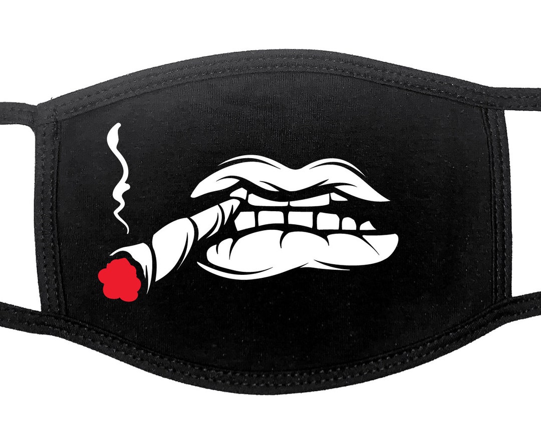 Smoking a Joint Man Facemask, Marijuana Cannabis Gift, Washable ...