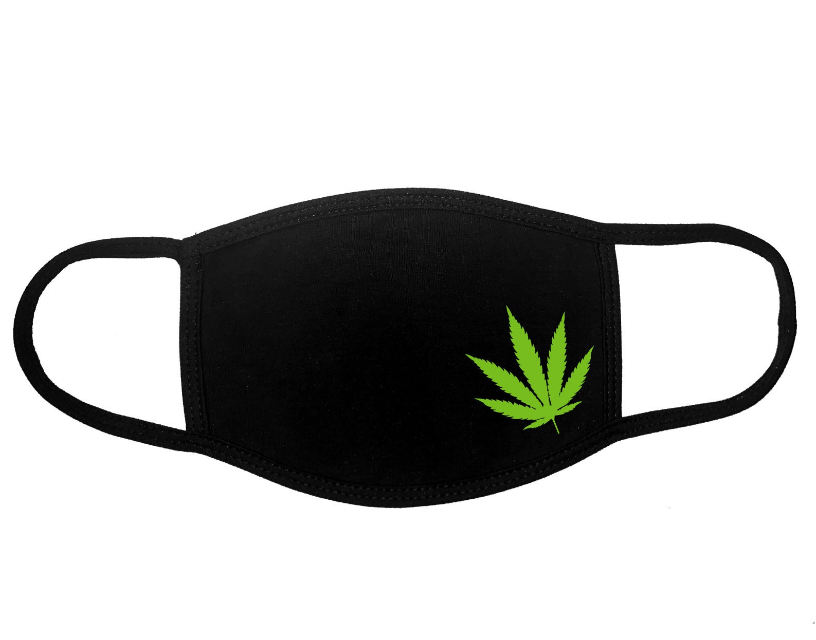 Cannabis Leaf Face Mask, Marijuana Weed Smoke Gift Mask, Washable ...