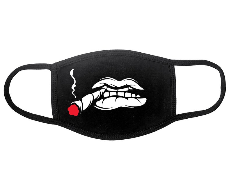 Smoking a Joint Man Facemask, Marijuana Cannabis Gift, Washable ...