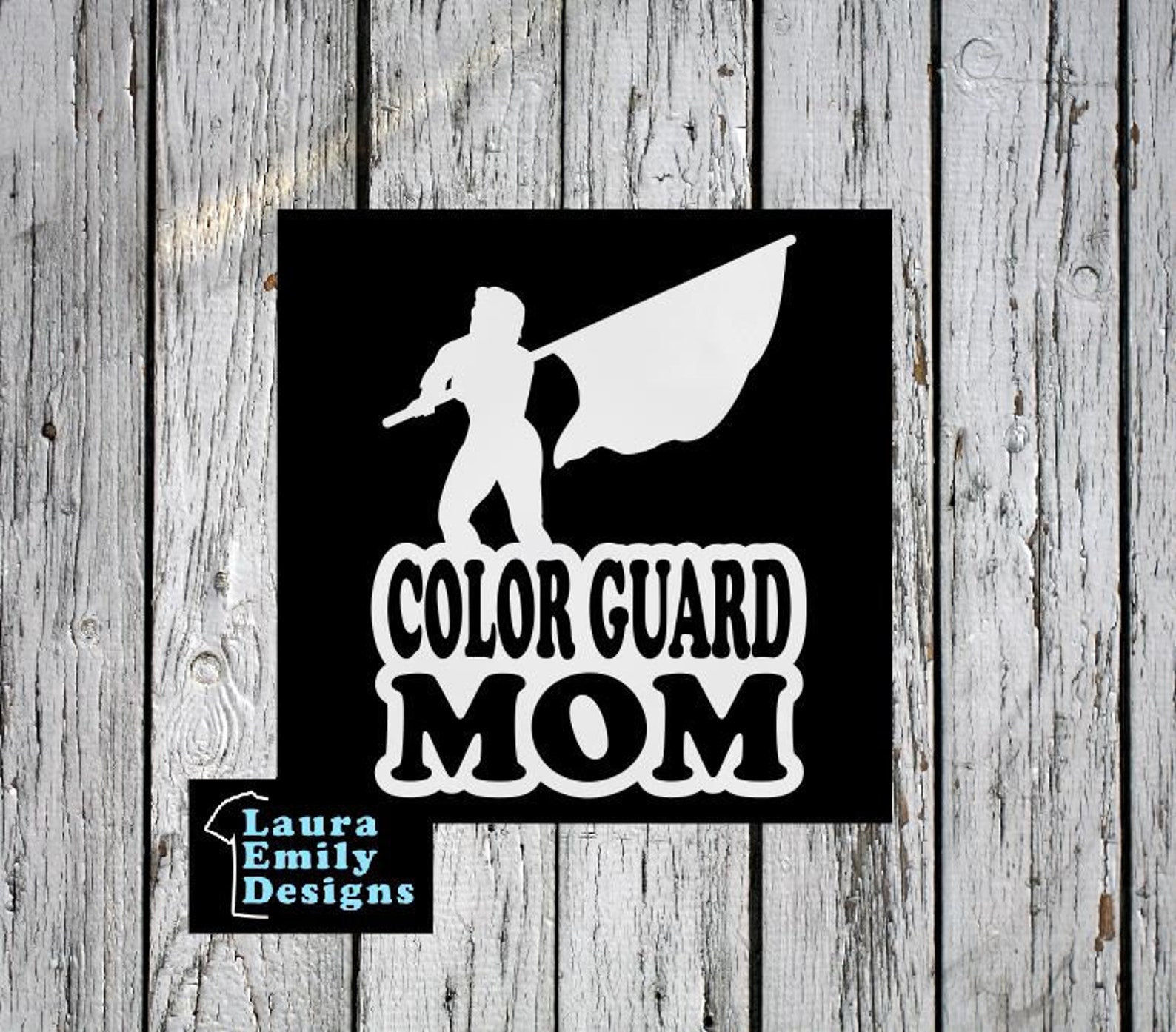 Color Guard Mom Decal High School Color Guard Flag Twirler - Etsy