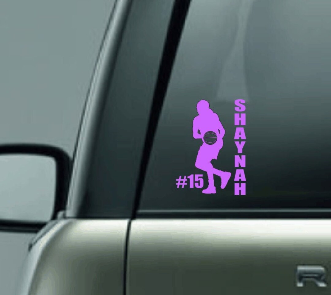 Personalized Basketball Decal With Name and Number, Female Basketball ...