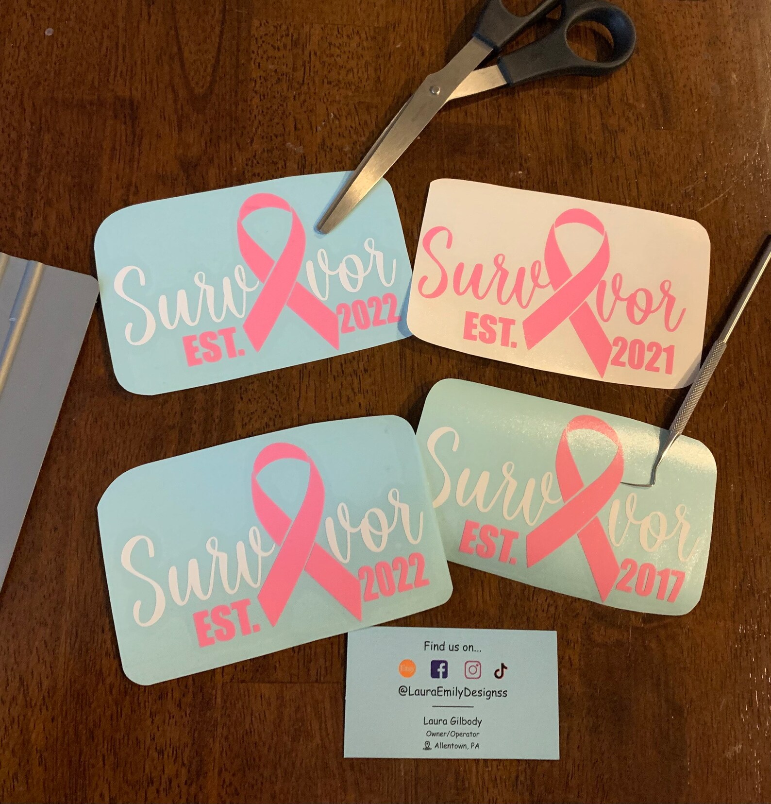 Personalized Survivor Car Decal Cancer Ribbon Car Sticker - Etsy