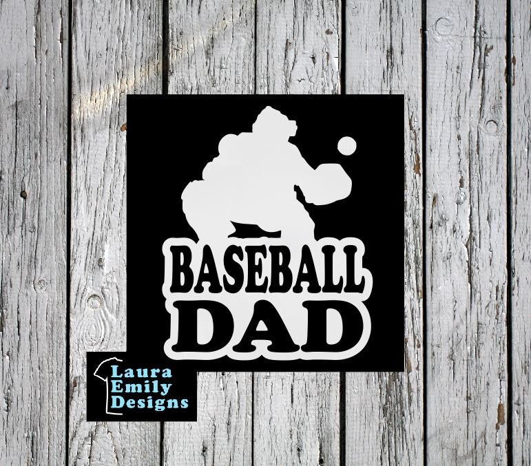 Baseball Dad Baseball Dad Car Decal Baseball Dad Sticker - Etsy