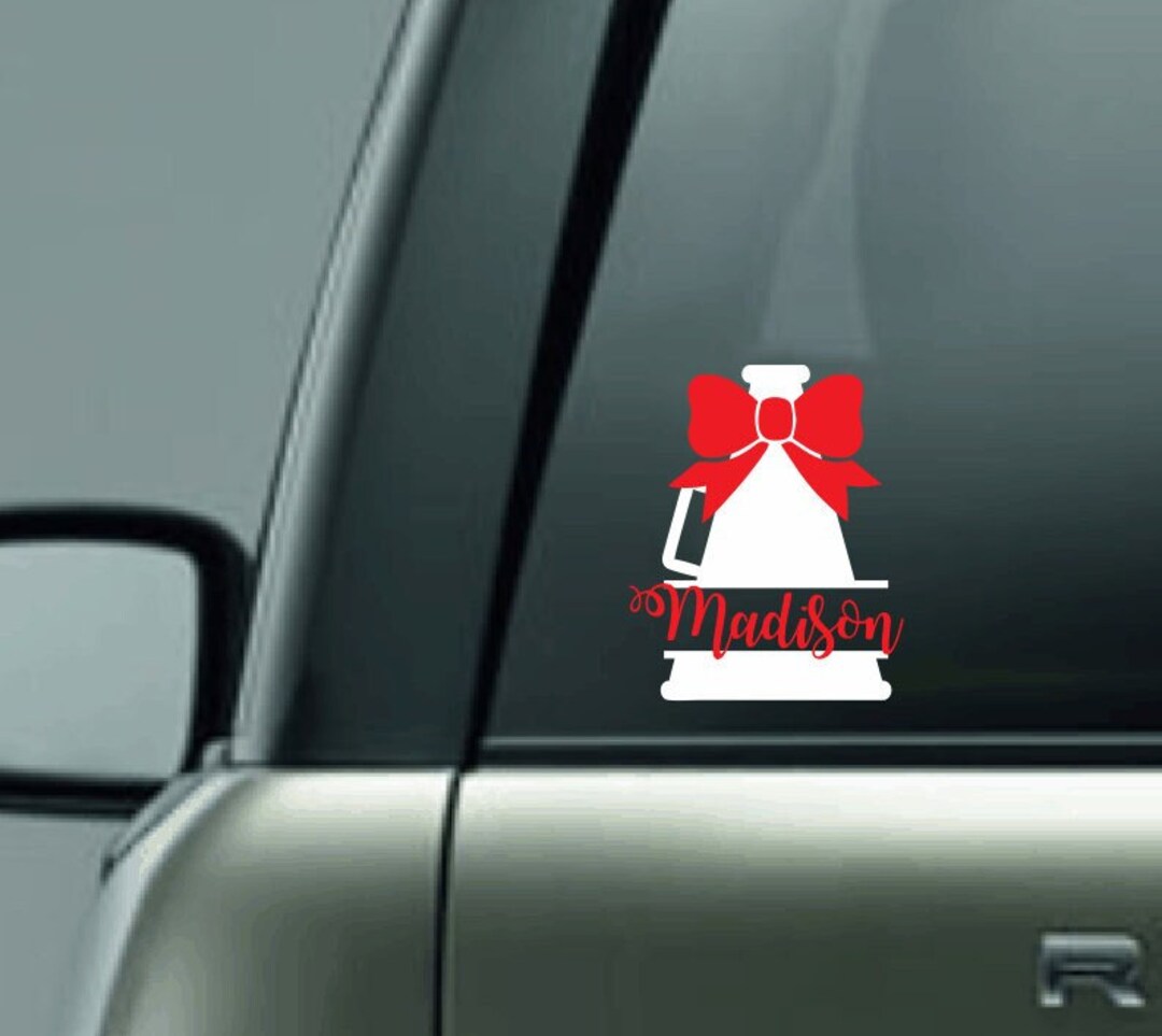 Personalized Megaphone Decal With Name, Custom Name Cheer Decal, Cheer ...