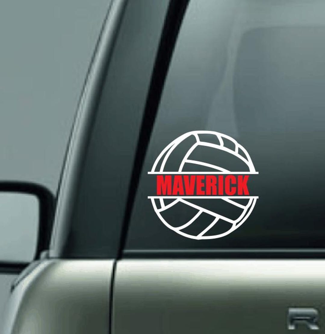 Personalized Volleyball Decal With Name, Custom Volleyball Vinyl Decal ...