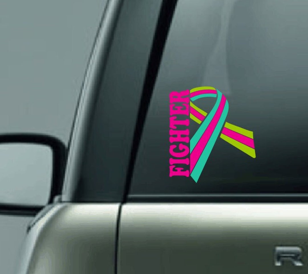 Metastatic Breast Cancer Ribbon Car Decal, Metastatic Breast Cancer ...
