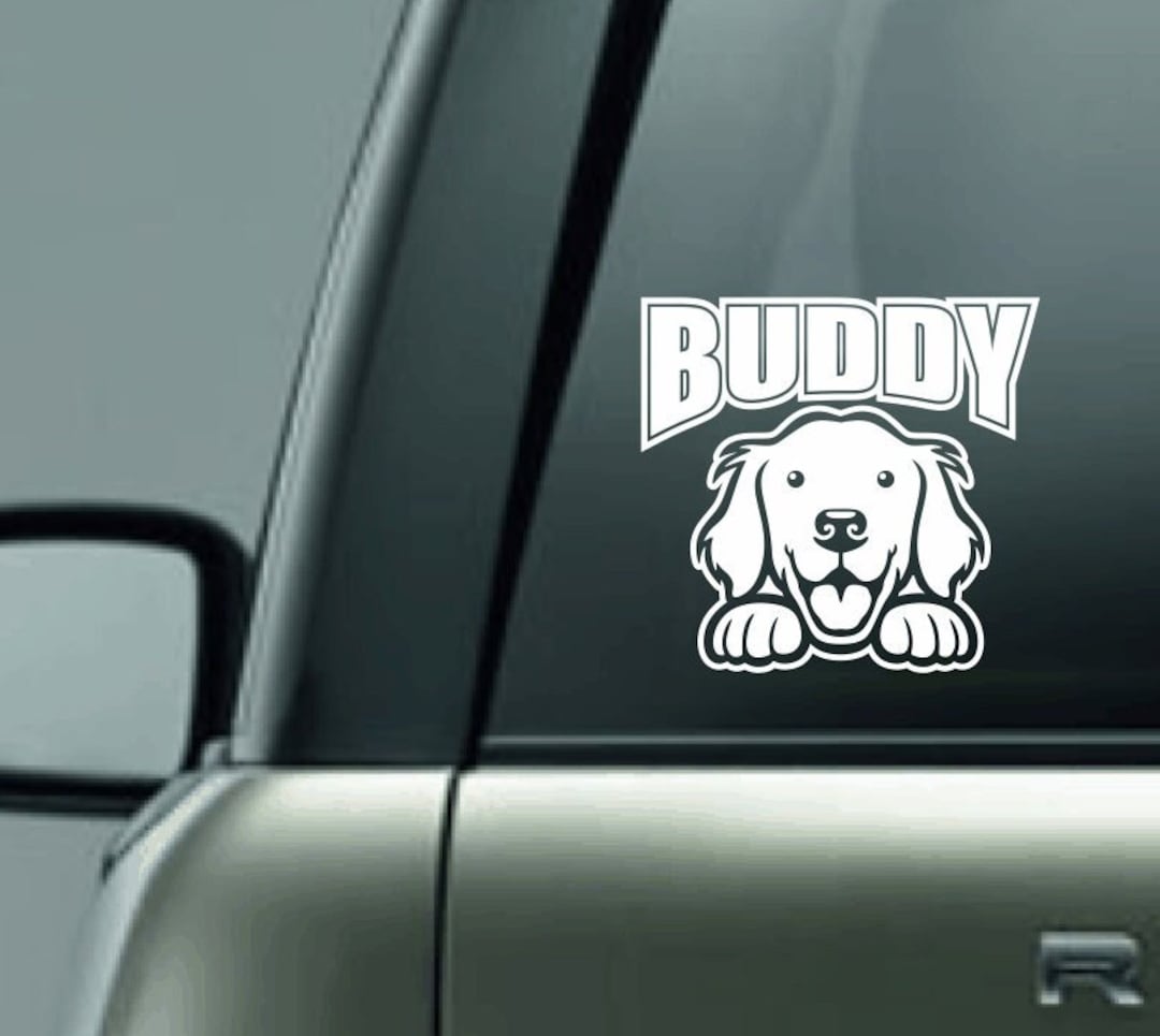 PERSONALIZED Dog Name Car Decal, Custom Dog Breed Decal With Name, Dog ...