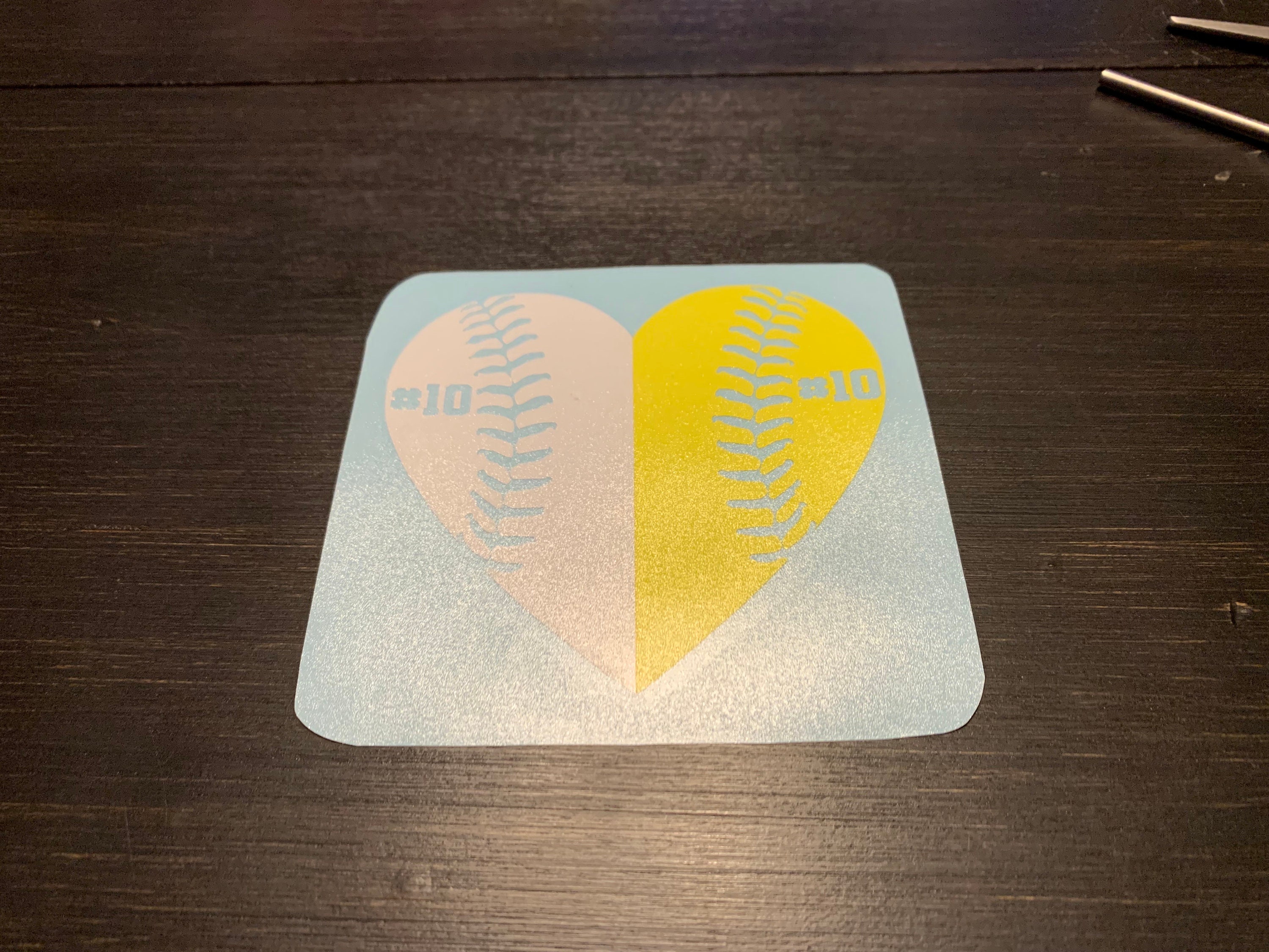 Baseball and Softball Heart Personalized Baseball Softball - Etsy