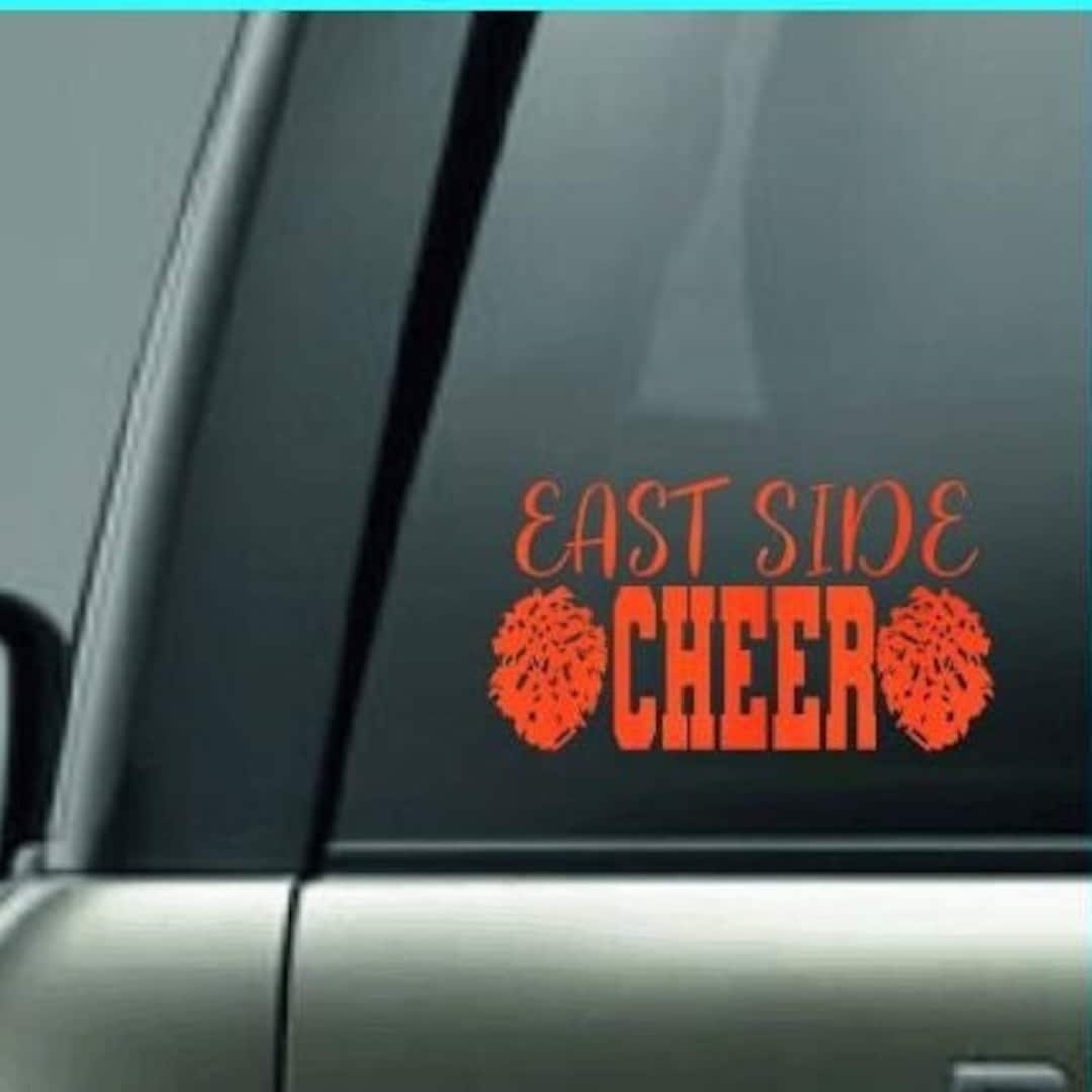 Custom School Name Cheer Decal, Cheer Decal, Personalized Cheer Decal ...