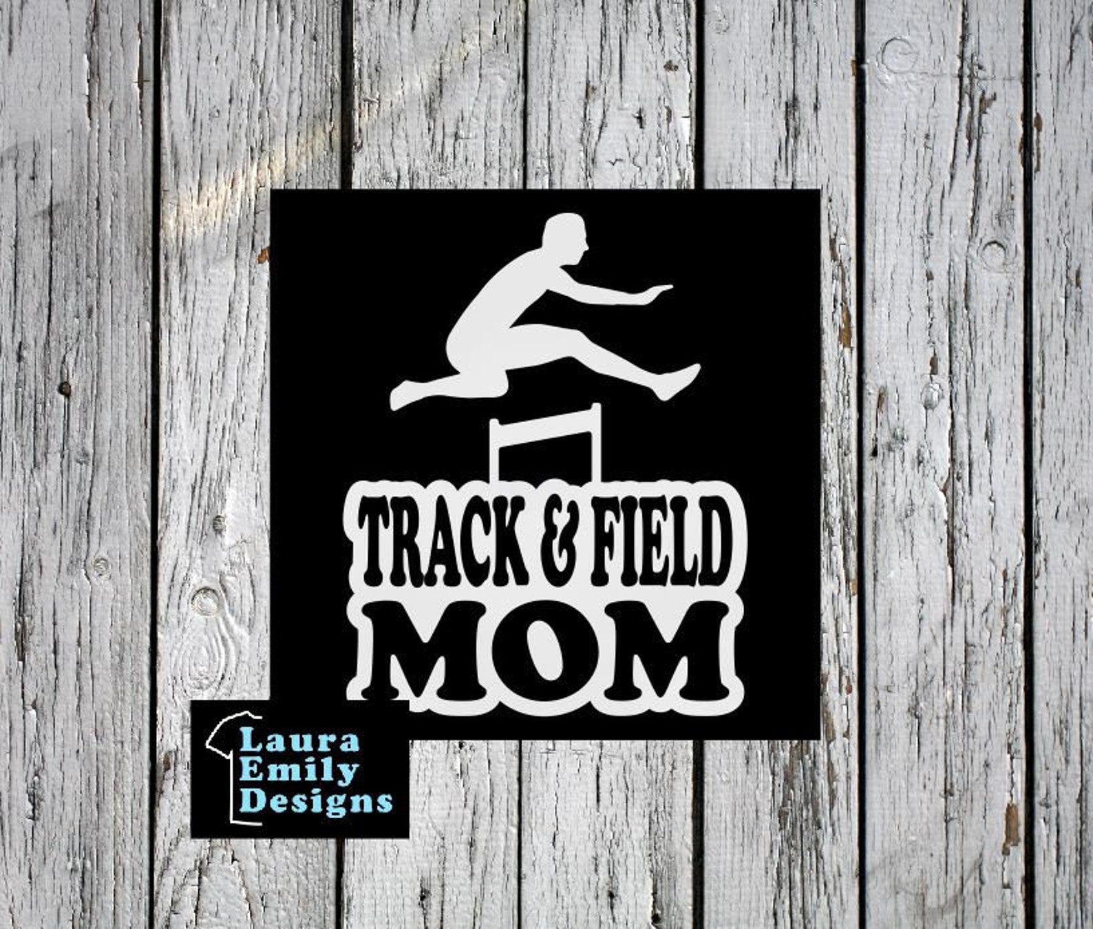 Track & Field Mom Track and Field Mom Car Decal Hurdle - Etsy