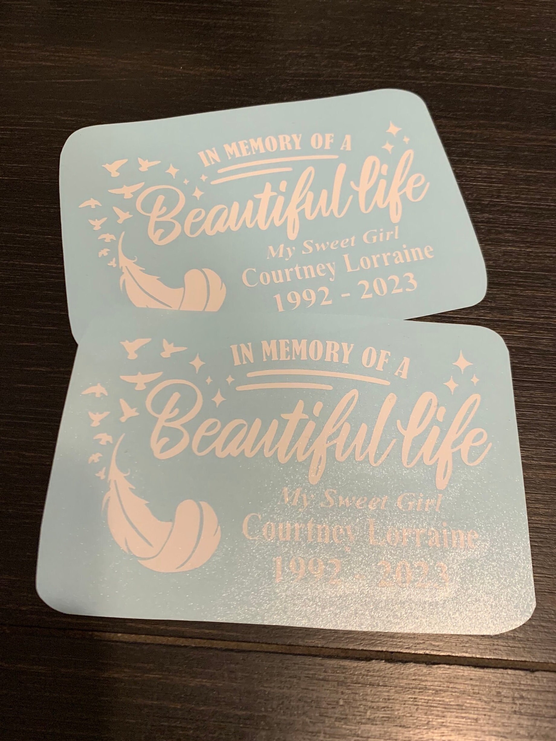 Personalized Car Memorial Car Decal, Custom Name Vinyl Decal, in Loving ...