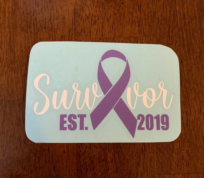 Personalized Survivor Car Decal Cancer Ribbon Car Sticker - Etsy